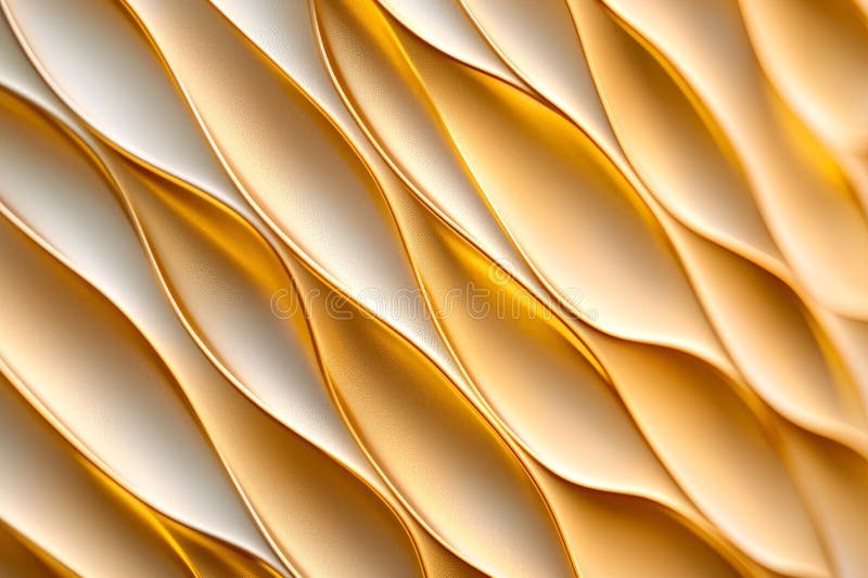 Geometric Golden Folded Surface with Repeating Wave Patterns Casting ...