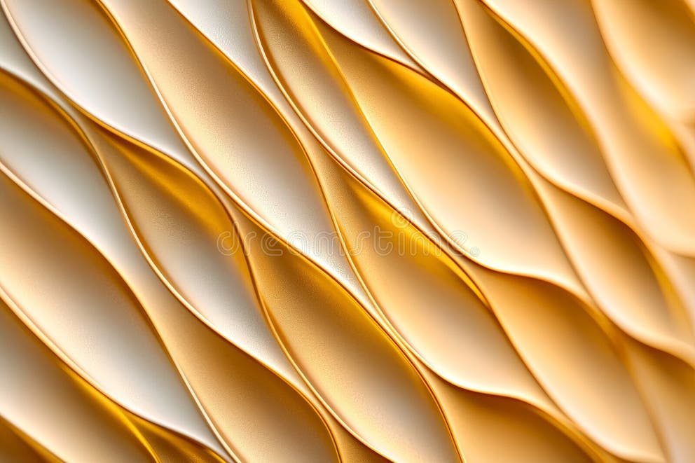 Geometric Golden Folded Surface with Repeating Wave Patterns Casting ...