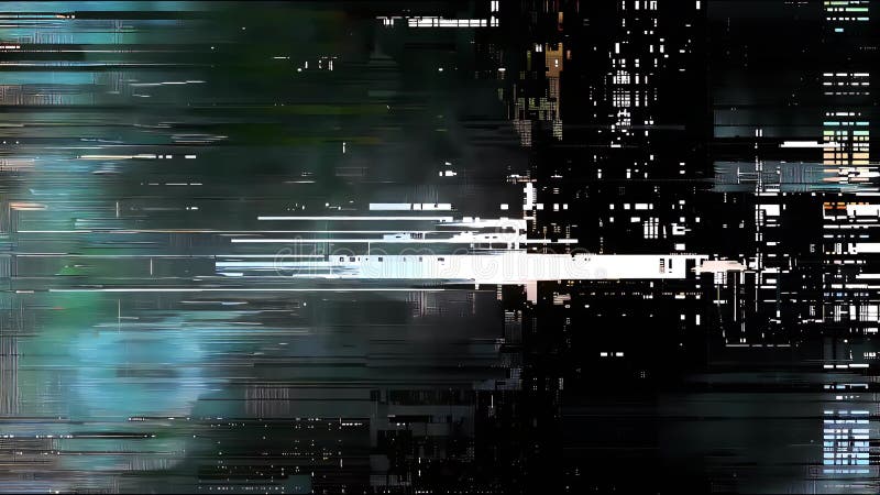 AI Generated Glitched Interface Loop Featuring 8-bit Error Visuals and ...