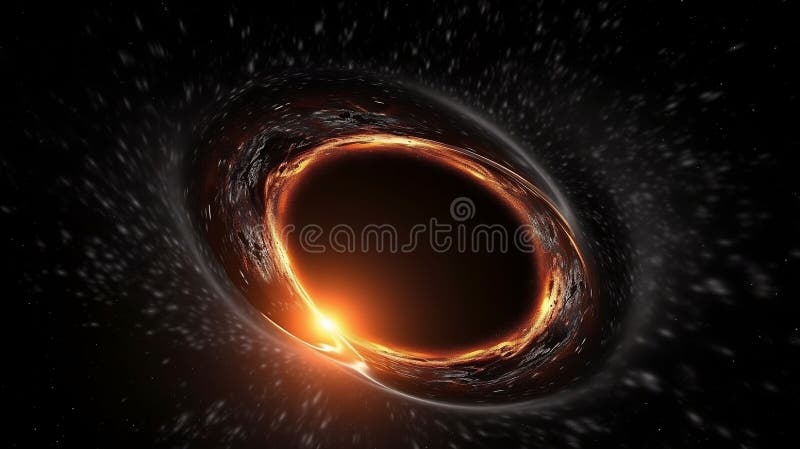 AI Generated Glowing Black Hole in Space Stock Illustration ...
