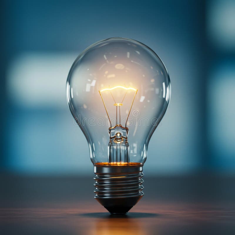 AI Generated Glowing Light Bulb Representing Innovation and ...