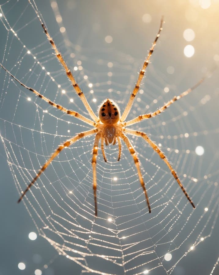 Glowing Spider Web Blurred Dots Background Stock Photos - Free ...