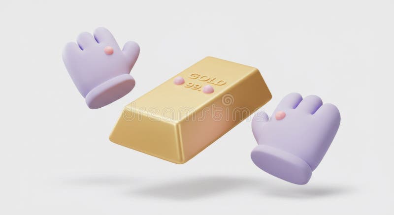 AI-Generated Gold Bar Image Stock Illustration - Illustration of gloves ...