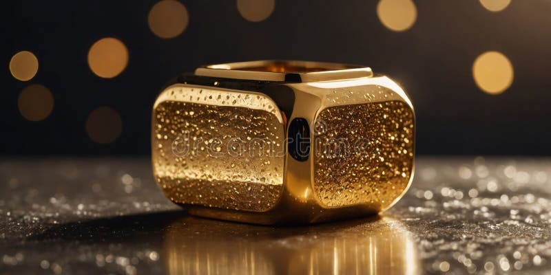 A Gold Colored Object with a Shiny Surface. Stock Illustration ...