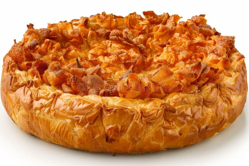 Golden Brown Cheese Pie with Flaky Crust in Rustic Bakery Setting Stock ...