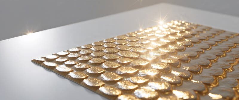 Golden Scale Texture on Surface with Glimmering Light Reflection Stock ...