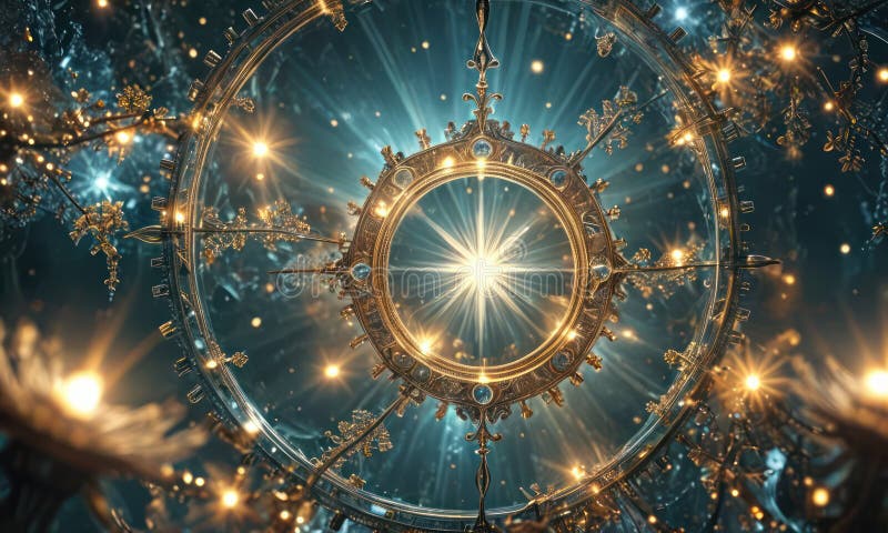 A Golden Circle with a Star in the Center is Surrounded by a Blue ...