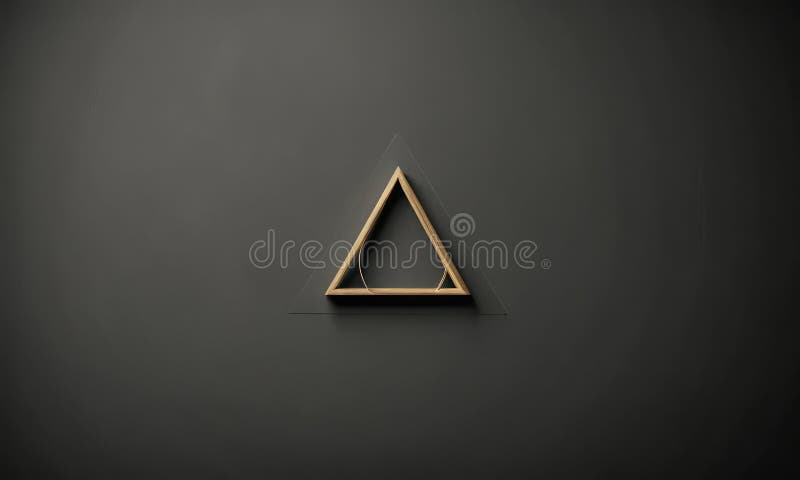 A Triangle is Displayed on a Black Background. Stock Illustration ...