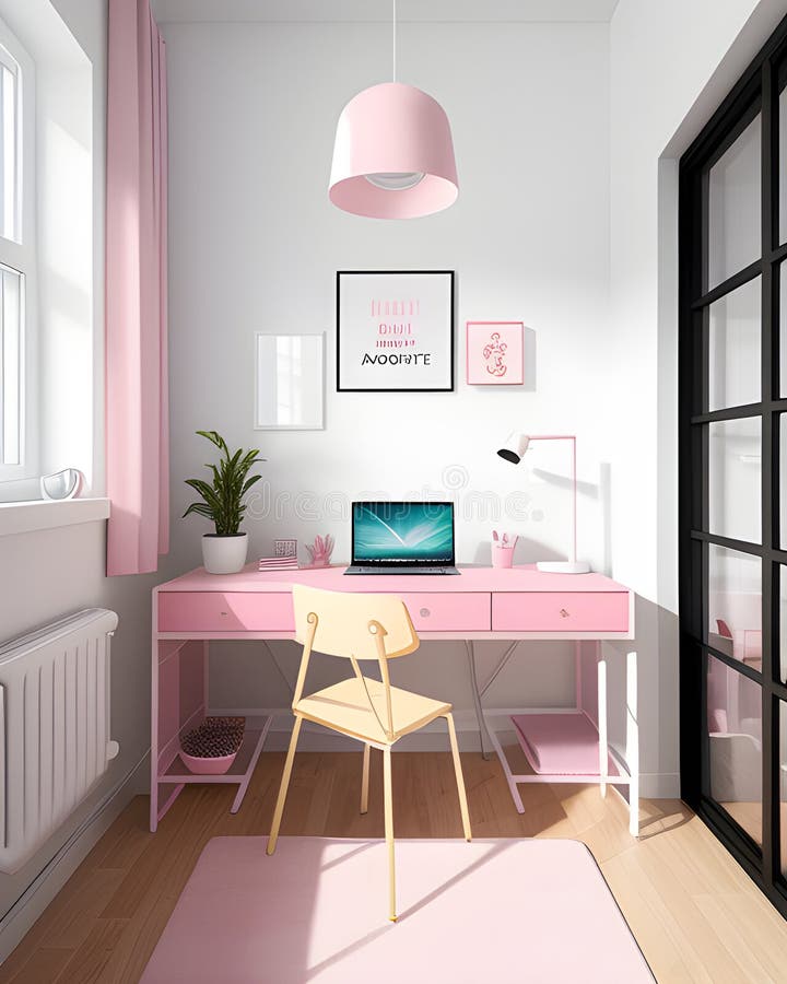 Ai Generated, Graphic, Mock Up, Perspective View of Beautiful Working ...