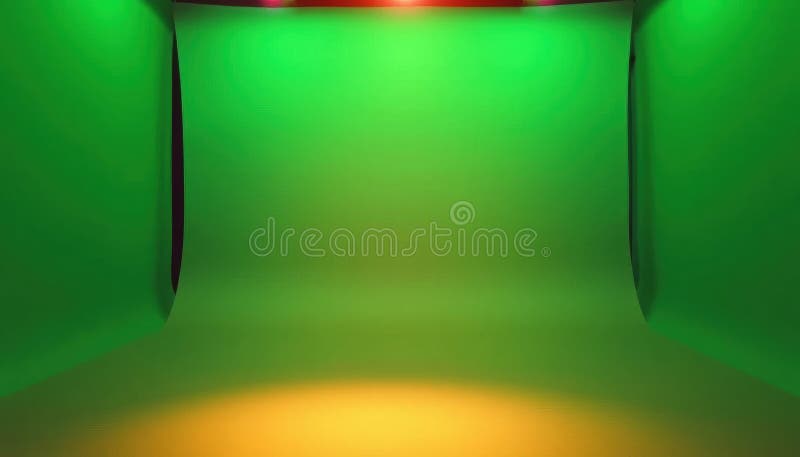 AI-Generated Green Screen Studio Stock Illustration - Illustration of ...