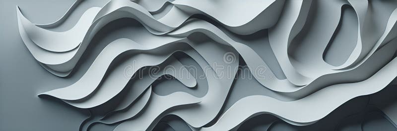 Grey Beige Abstract Waves Background. Ai Generated Stock Illustration ...