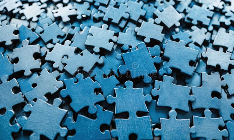 A Blue Jigsaw Puzzle with a Piece Missing is Shown in the Image. Stock ...