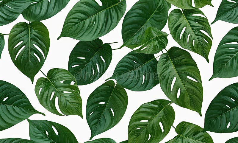 A White Background with Green Leaves on it. Stock Illustration ...