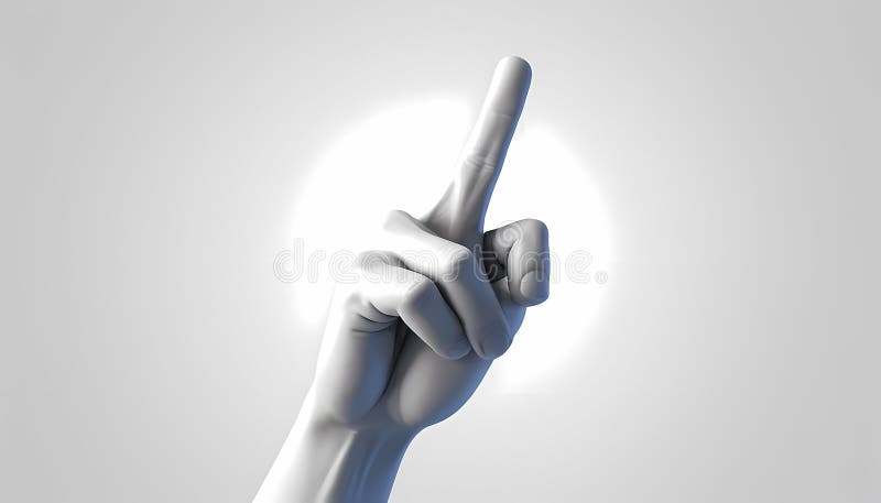 AI-Generated Hand Pointing Up Stock Illustration - Illustration of minimalist, muscle: 377244380