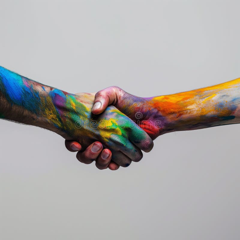 AI generated handshake stock illustration. Illustration of algorithmic ...