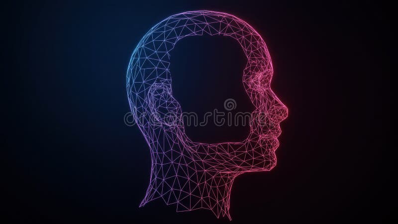 AI-Generated Head Profile stock illustration. Illustration of ...