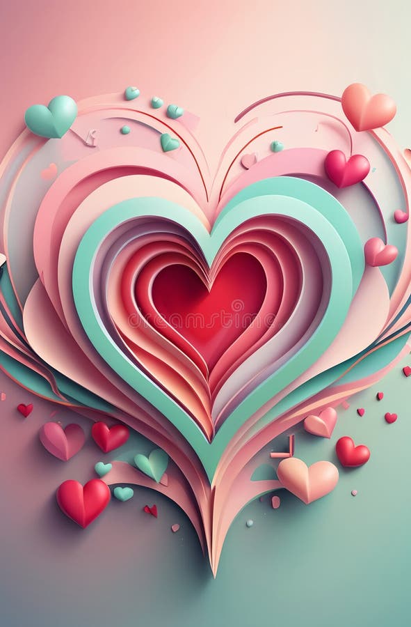 AI generated heart shape stock illustration. Illustration of graphic ...