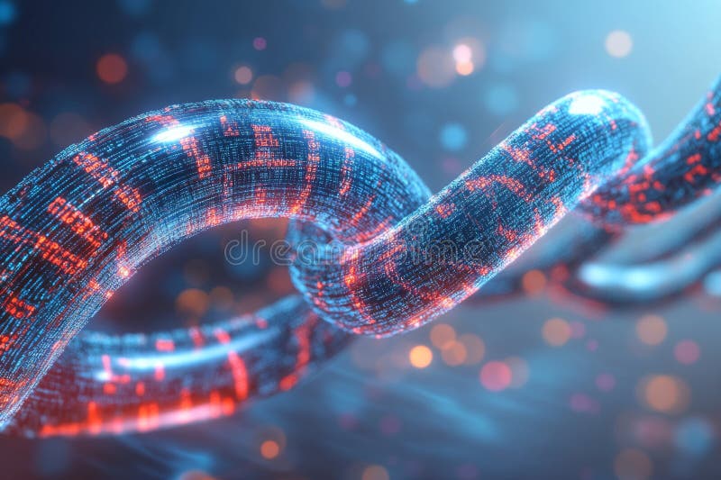 Close Up of Glowing Red and Blue Network Cables Symbolizing Fast Data ...