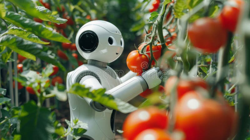 AI Generated. High-tech Smart Robot Assistant in the Process of ...