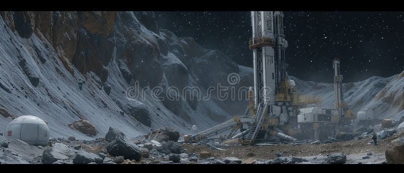 AI-Generated High-Tech Space Mining Operation with Autonomous Drilling ...