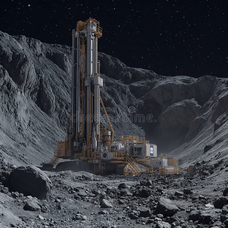 AI-Generated High-Tech Space Mining Operation with Autonomous Drilling ...