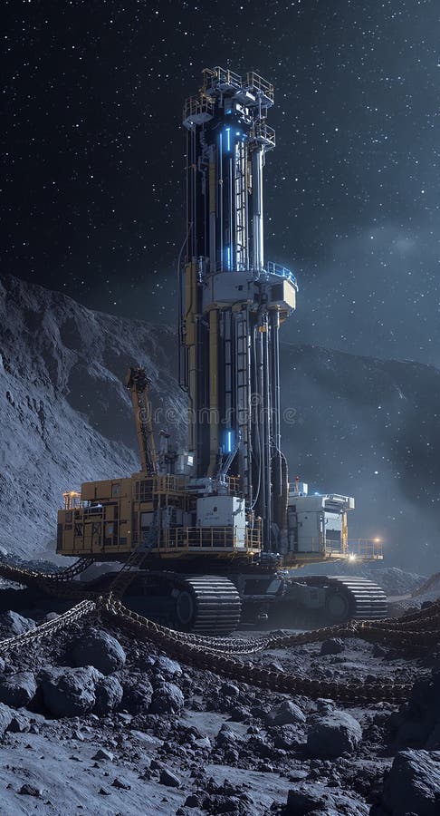 AI-Generated High-Tech Space Mining Operation with Autonomous Drilling ...