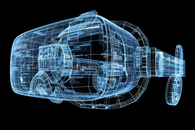 High Tech VR Headset with Neon Lights, Showcasing Advanced Virtual ...