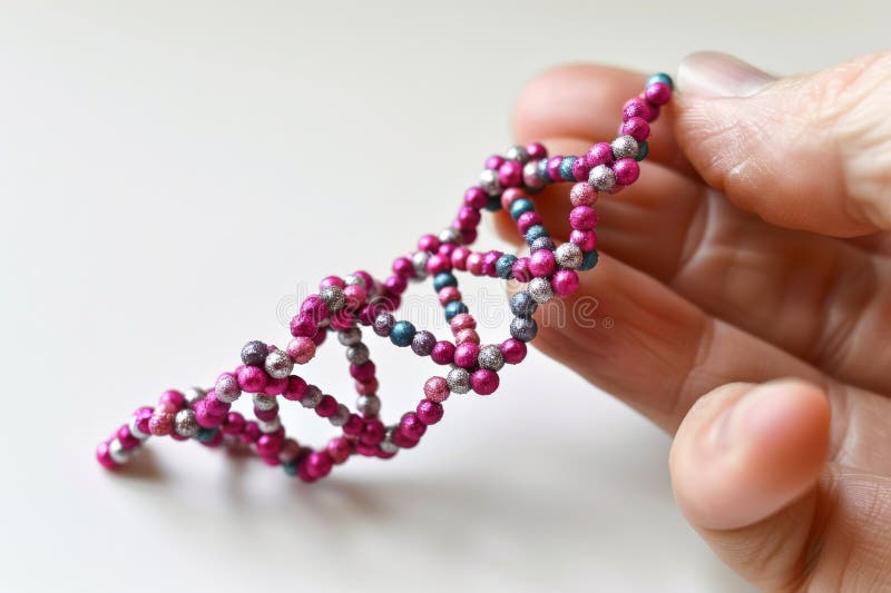 Holding the Building Blocks of Life: a Vivid DNA Model Stock Image ...