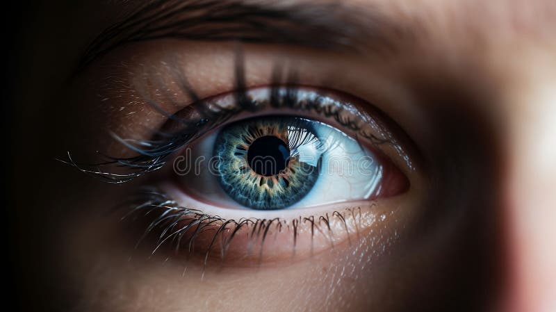 AI Generated Human Blue Eye Stock Illustration - Illustration of ...