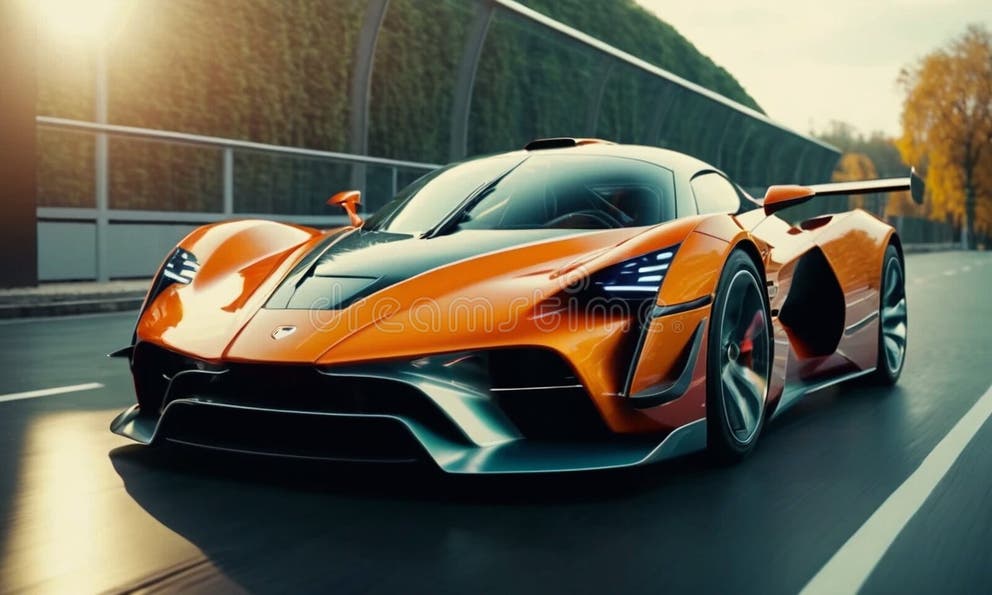AI-generated hypercar stock illustration. Illustration of road - 316490102