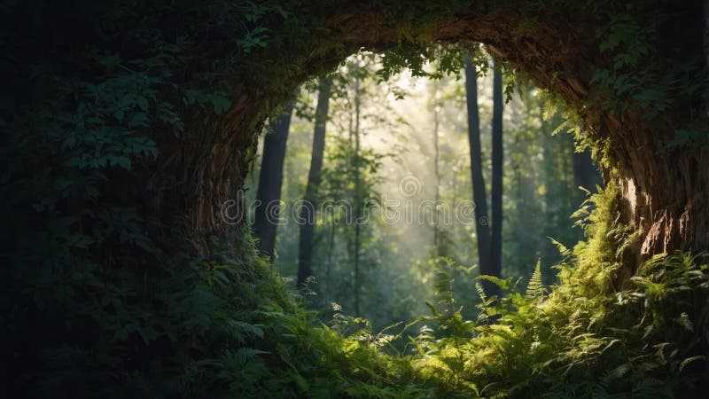 An Illusion of a Dense, Sunlit Forest is Creatively Displayed through a ...