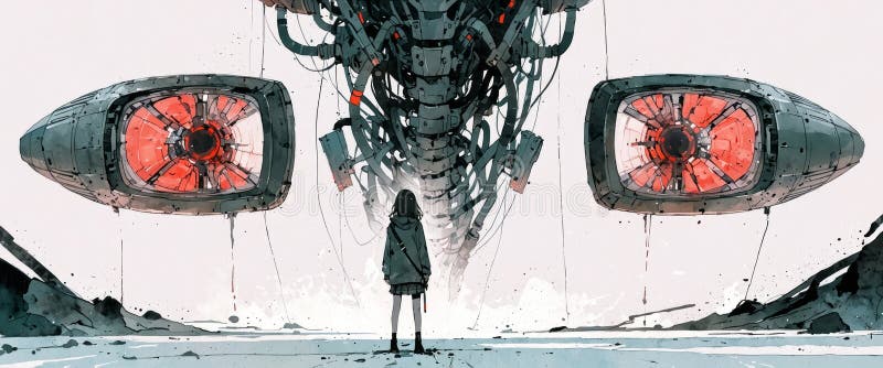 Illustrate a Spine-chilling Scene Where Futuristic Technologies ...