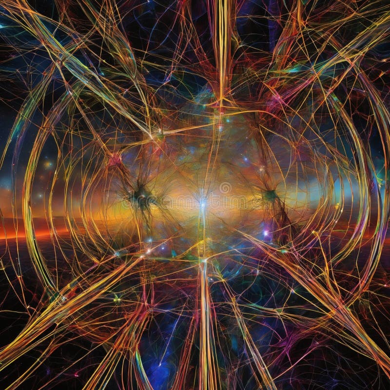 AI Generated Illustration of an Abstract Artwork with an Array of ...