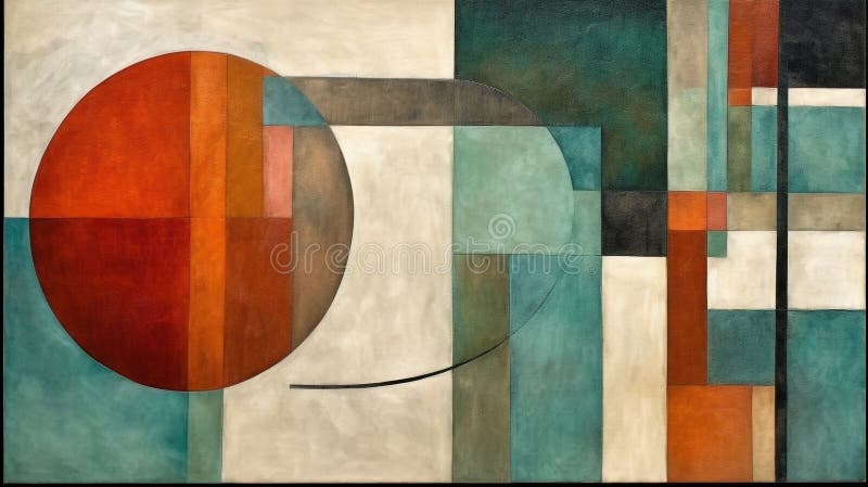 AI Generated Illustration of an Abstract Artwork Featuring an Array of ...