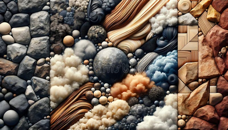 AI-generated Illustration of an Abstract Backdrop of Different Rocks ...
