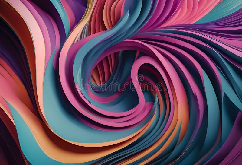Abstract Colorful Swirls Intertwining. Stock Image - Image of color ...