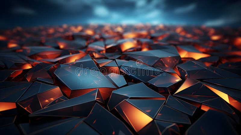 AI Generated Illustration of Abstract Dark Particles in Glossy Dynamic ...