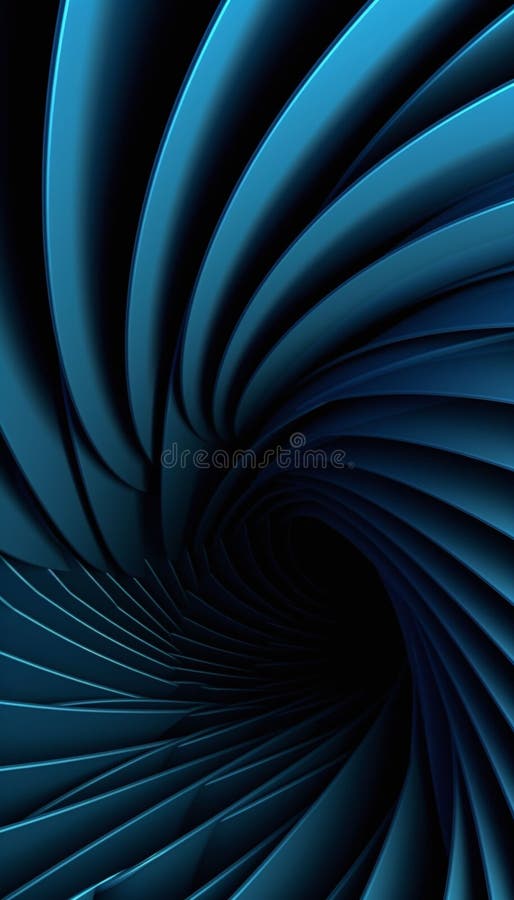 AI Generated Illustration of an Abstract Image of a Dark Blue Vortex ...