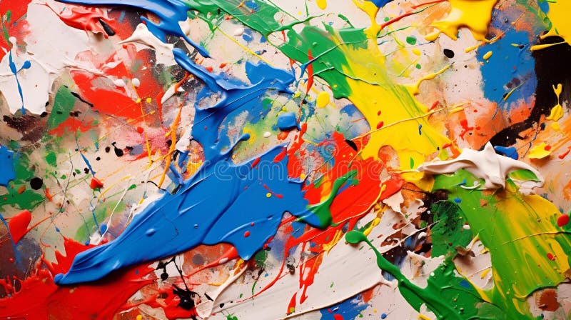 AI Generated Illustration of an Abstract Painting Featuring an Array of ...