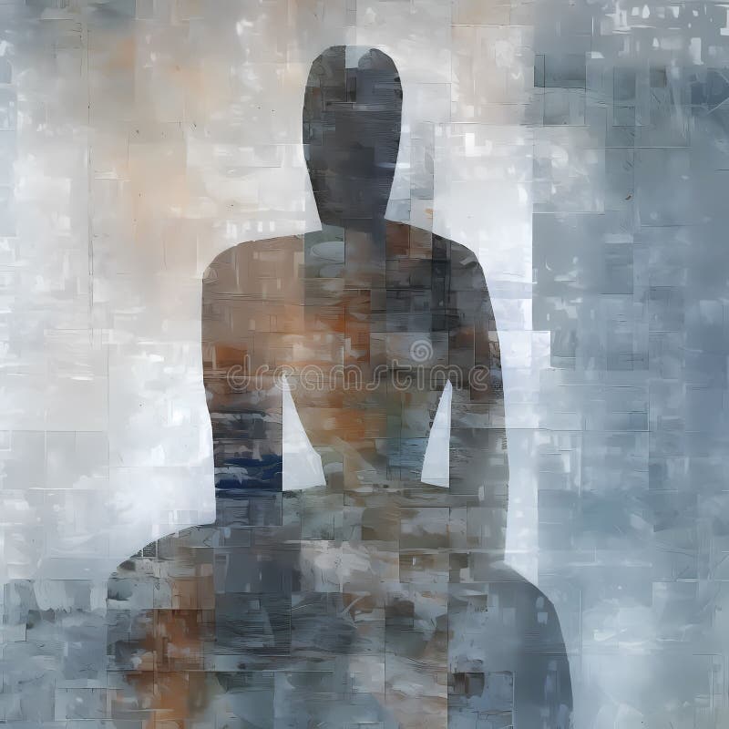 AI Generated Illustration of an Abstract Representation of a Person ...
