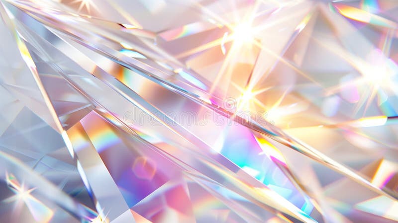 Beautiful Reflective Prism Background, Glass Crystal Reflection Stock ...