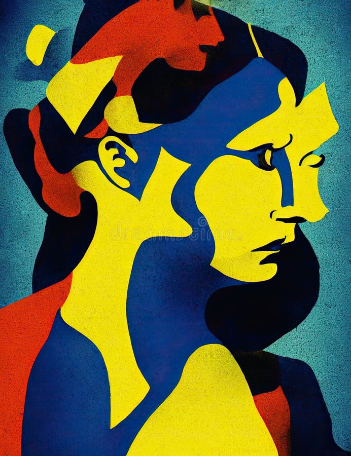 AI Generated Illustration of an Abstract Vibrant Composition of a ...