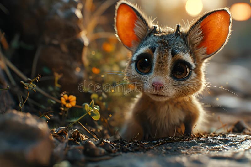AI Generated Illustration of an Adorable Furry Creature with Big ...
