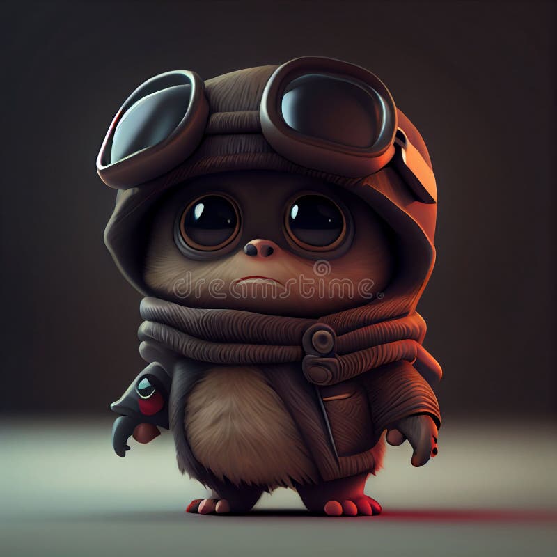 AI Generated Illustration of an Adorable Golden Mole Stock Illustration ...