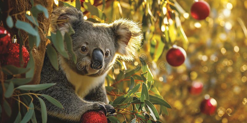 AI Generated Illustration of an Adorable Koala Nestled in a Eucalyptus ...