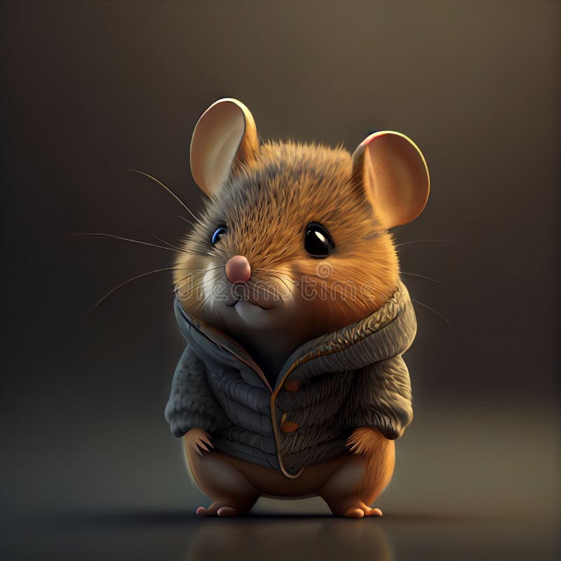 AI Generated Illustration of an Adorable Mouse Stock Illustration ...