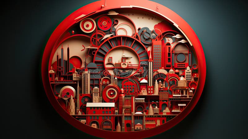 A Modern Manufacturing Complex Cast in Metal Stock Image - Image of ...