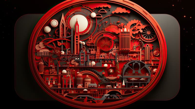 A Modern Manufacturing Complex Cast in Metal Stock Image - Image of ...