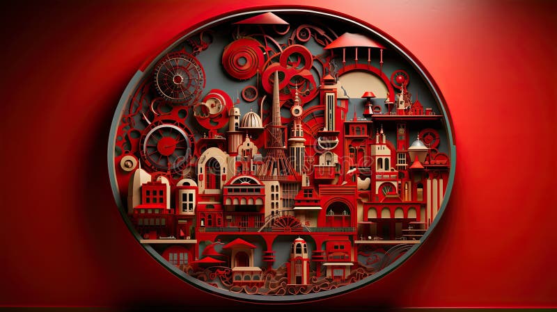 A Modern Manufacturing Complex Cast in Metal Stock Image - Image of ...