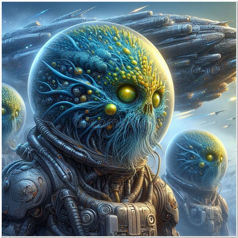 AI Generated Illustration of an Alien Concept and Monsters Stock Photo ...